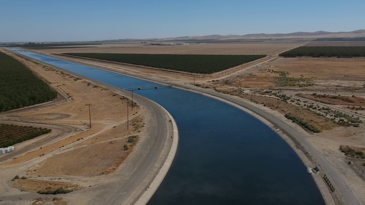 Canal California Aqueduct, Avenal Drone Footage 10 - YouTube