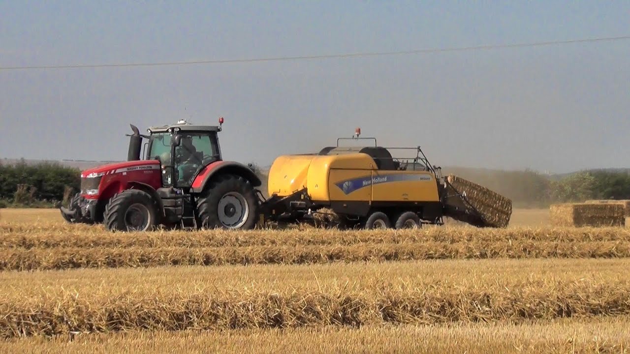 Baling Wheat Straw September 2021 - YouTube