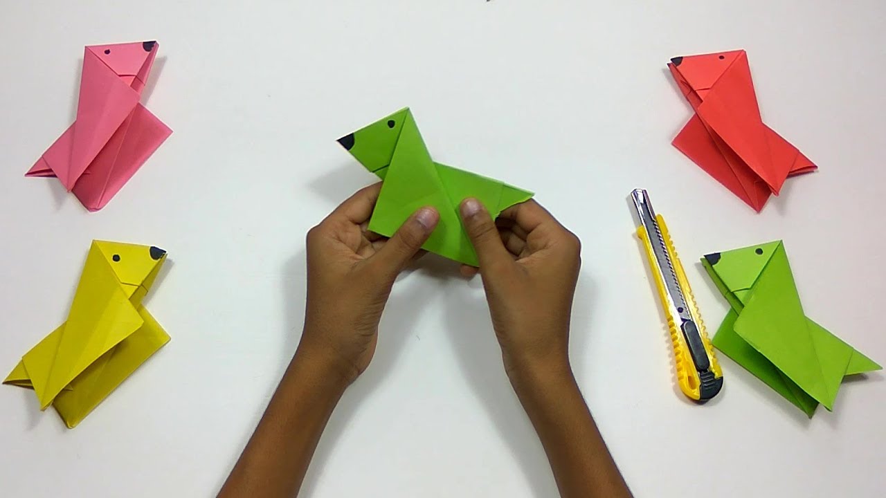 How to Make An Easy Origami DOG - Learn to fold an Paper Dog - Origami ...