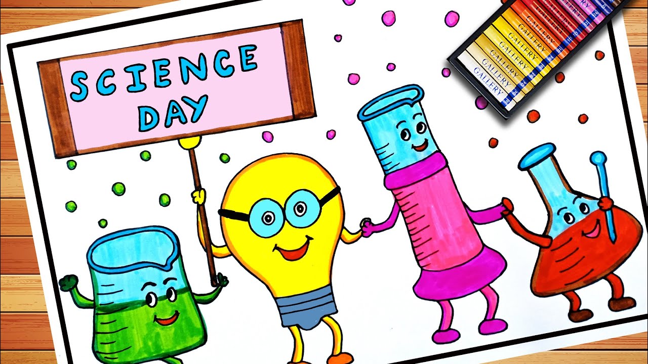 Science Front Page Design | Science Day Drawing | Science Day Poster ...