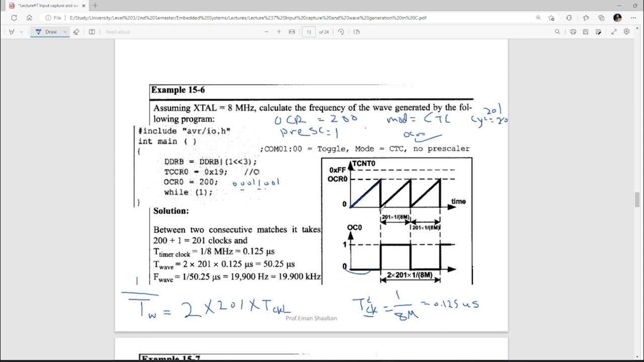 Embedded Systems | Lecture 7 (2/3) - Wave Generation Examples - YouTube