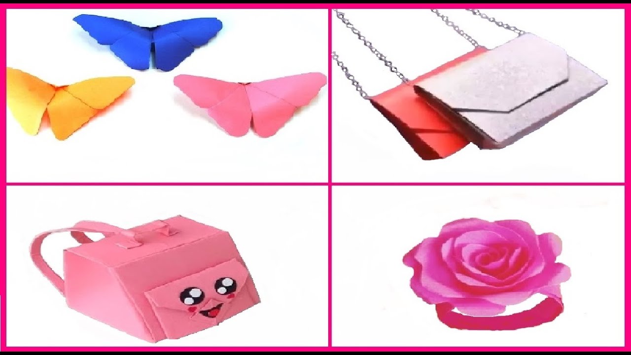 4 Amazing paper craft without glue easy making paper craft - YouTube