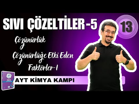 Çözünürlük-1 I 39 Günde AYT Kimya Kampı 2025 I Sıvı Çözeltiler-5 I 13. GÜN