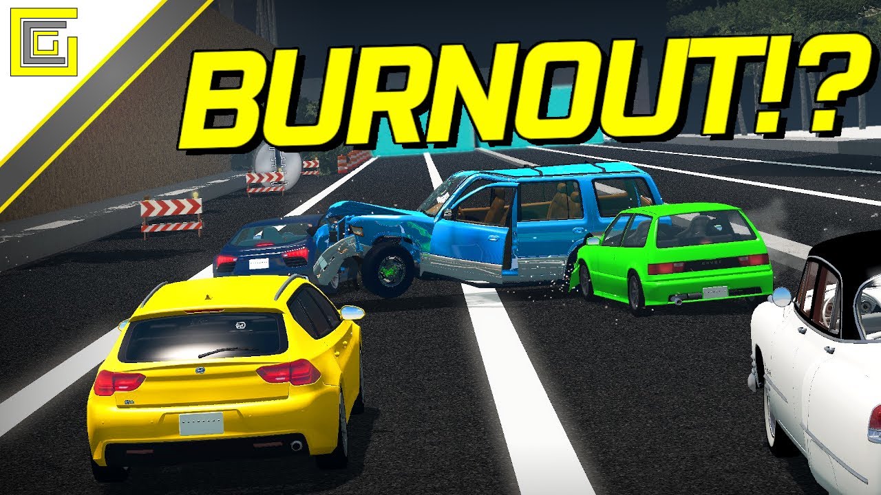 BURNOUT CRASH CHALLENGES! I BeamNG Drive Crashes #1866 [Alpha] - YouTube