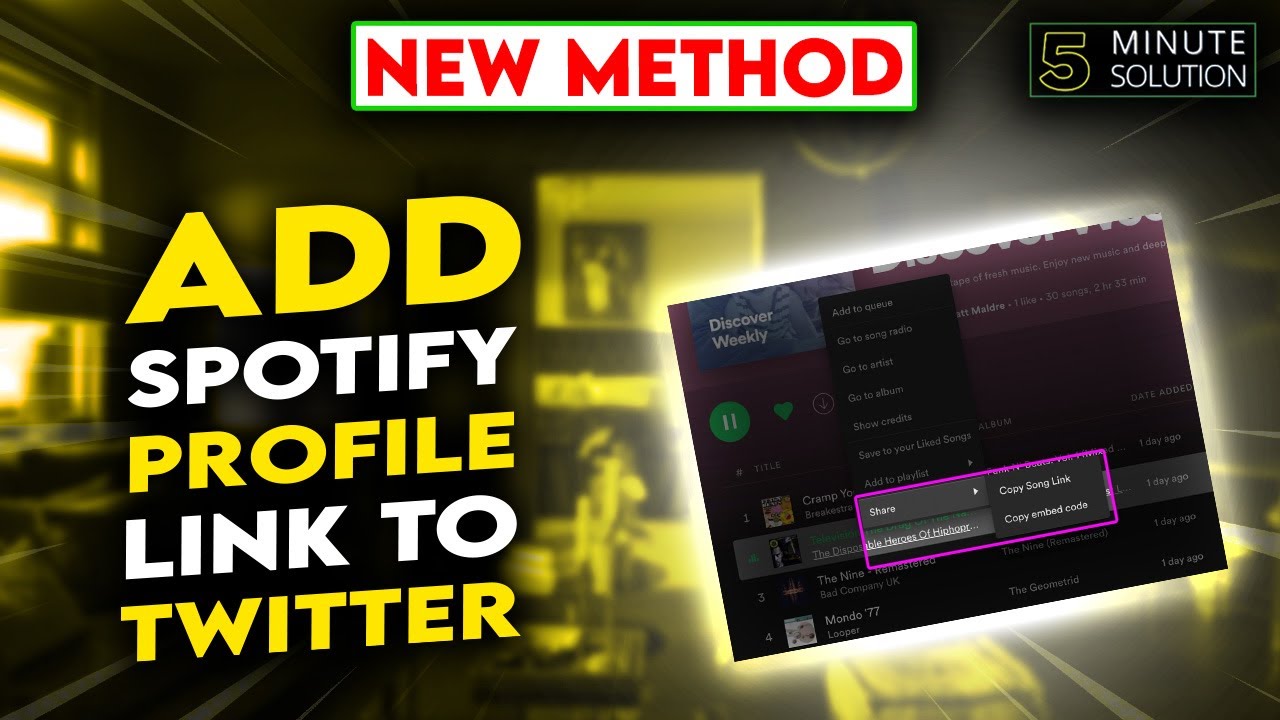 How to add Spotify profile link to Twitter 2024 - YouTube