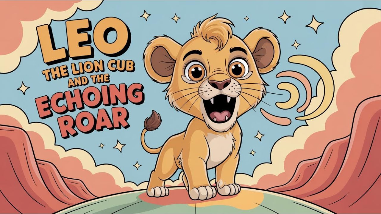 🦁 Leo the Lion Cub and the Echoing Roar ⛰️ A Goodnight Story for Babies ...