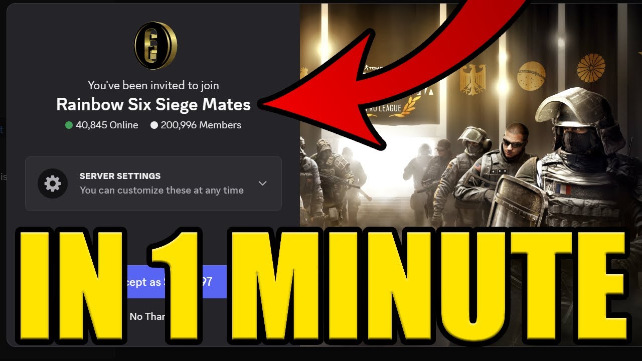 HOW to JOIN RAINBOW SIX SIEGE MATES DISCORD SERVER PC & MOBILE - YouTube