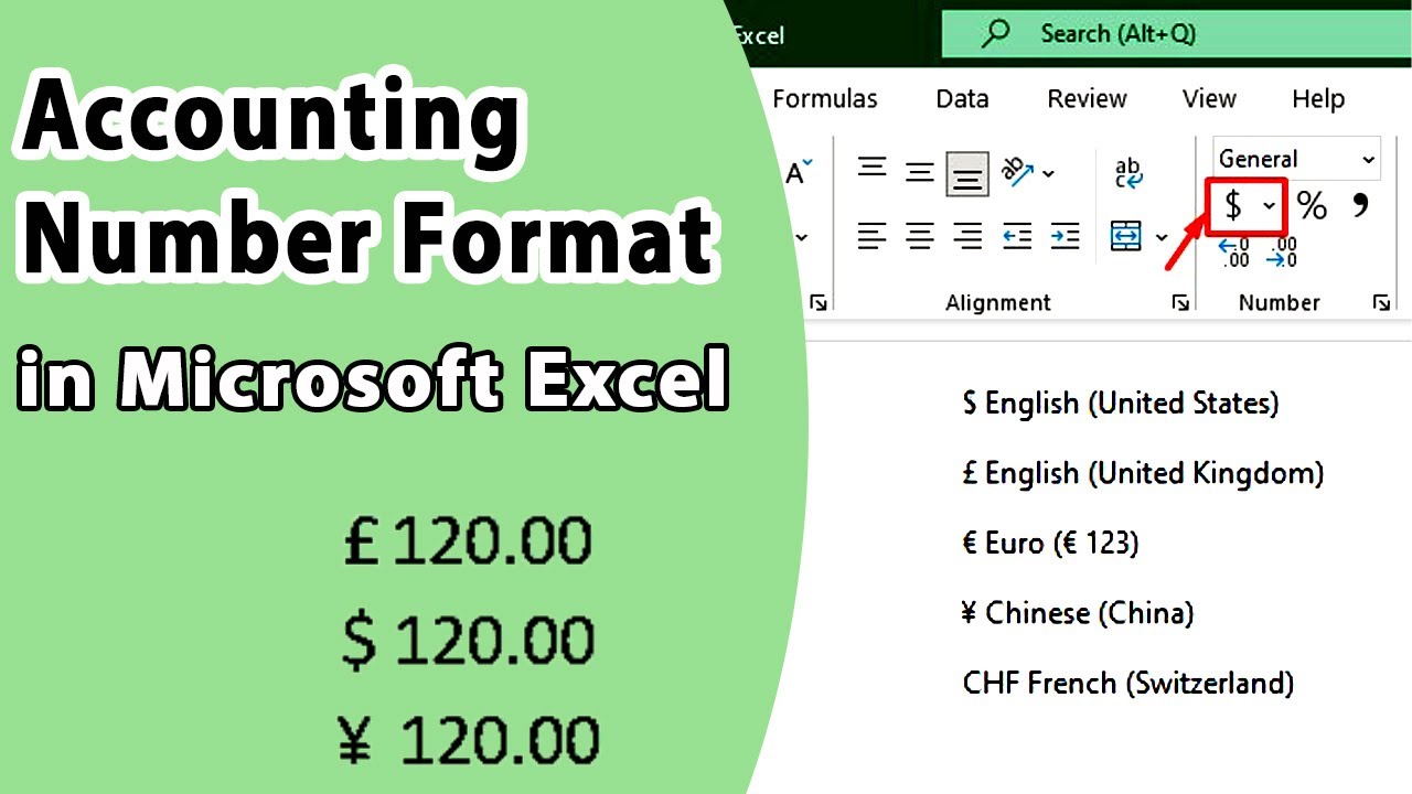 How To Set Accounting Number Format In Any Country In Microsoft Excel How To Set Accounting Number Format In Any Country In Microsoft Excel