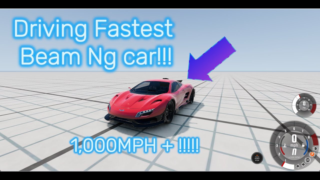 Driving Fastest car in Beam NG!!!!!!!!!!!!!!!!!! - YouTube