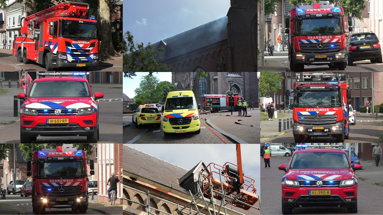 Brandweer rukt met spoed uit naar Grote Brand in de Grote Kerk in het ...