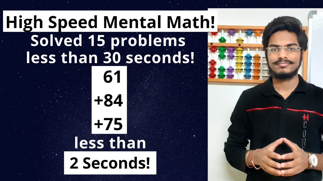 Solved 15 problems in less than 30 seconds | High-Speed Mental Math ...