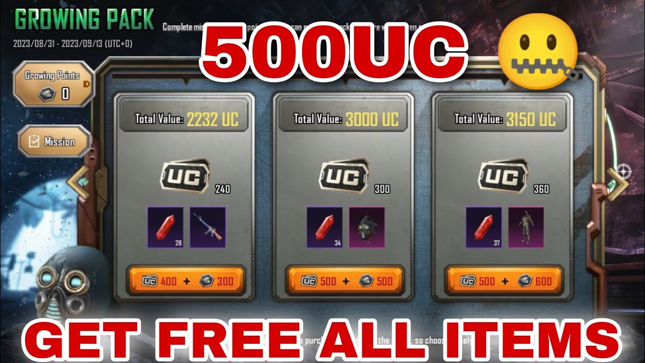 500 UC GROWING PACK | NEW GROWING PACK EVENT EXPLAIN IN PUBG MOBILE ...