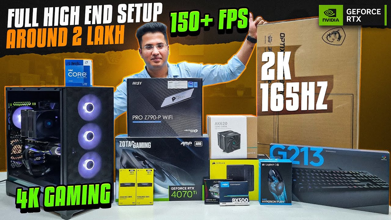 Full 4K Gaming Setup around 2 Lakh Rupees in India 2023 - YouTube