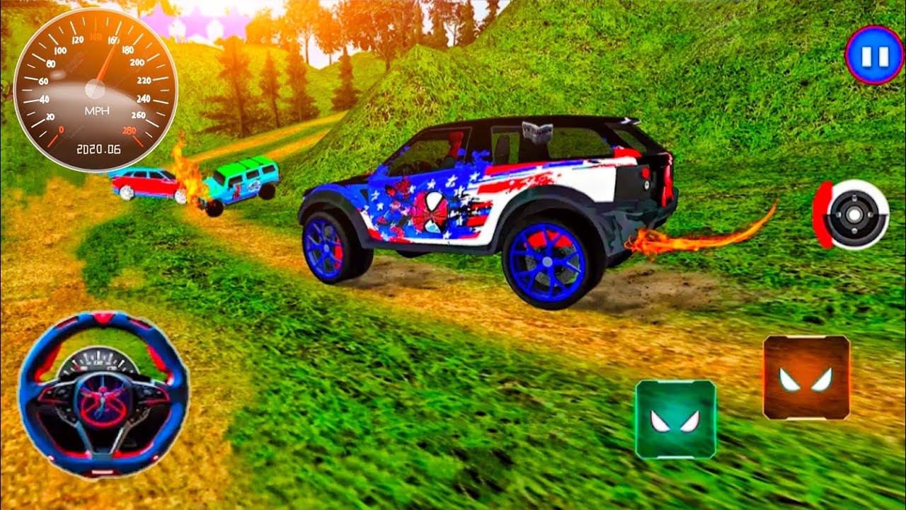 4 Superhero Road: 4x4 Driving Heroes - Offroad Car Driving Games ...