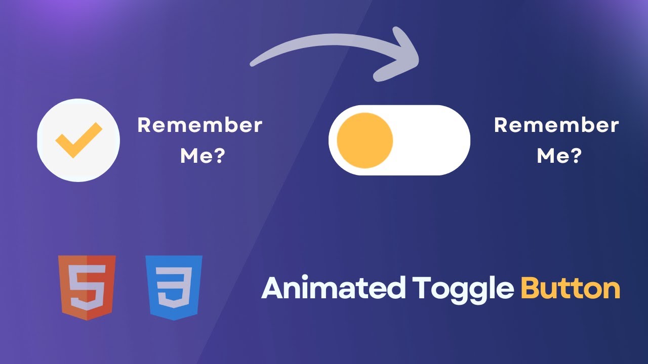 Toggle Button Using Html And Css Custom Checkbox Youtube 9610