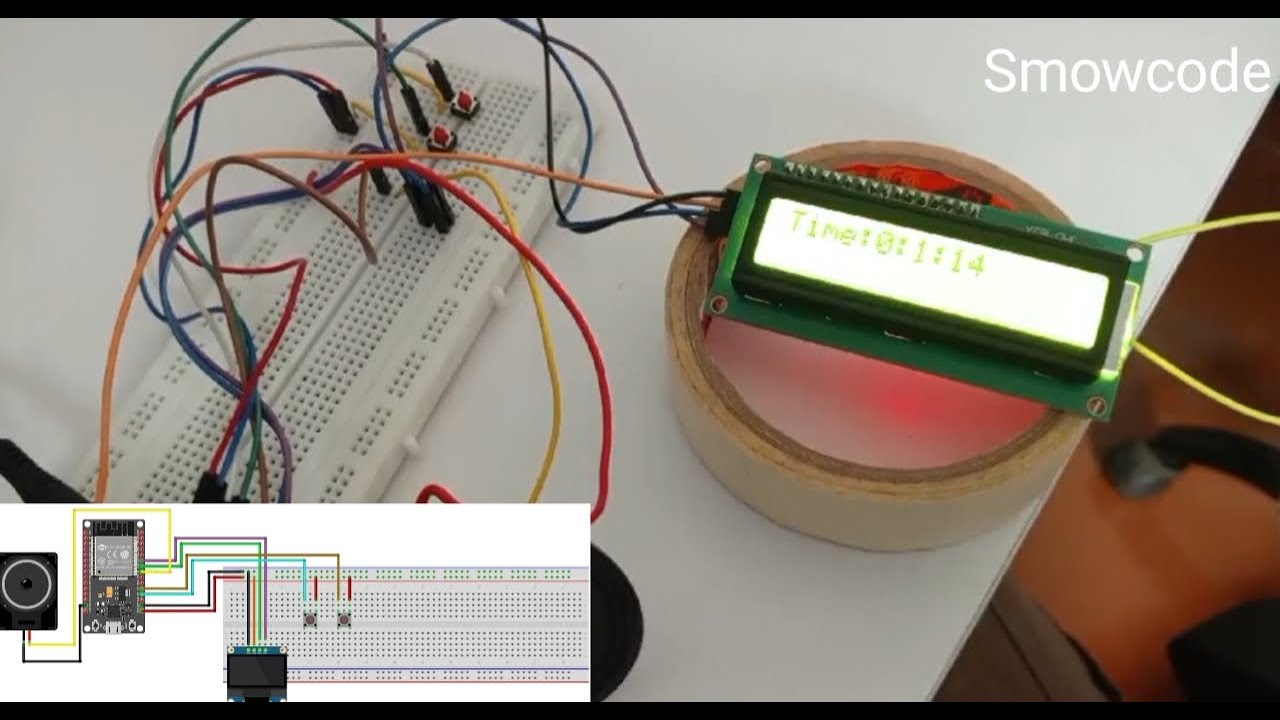 Digital Alarm Clock Project Tutorial On Esp 32 Smowcode Youtube