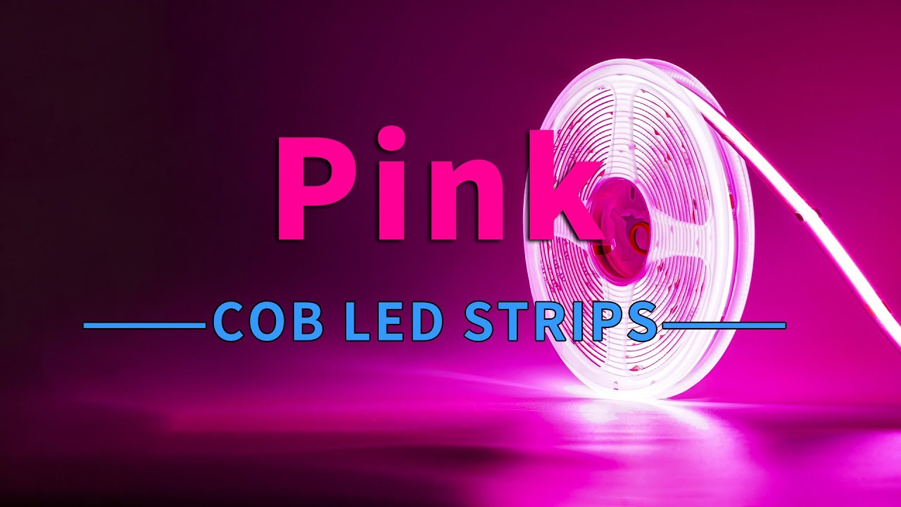 What is Pink LED Strip Lights?--Pink COB Strip Lights review - YouTube