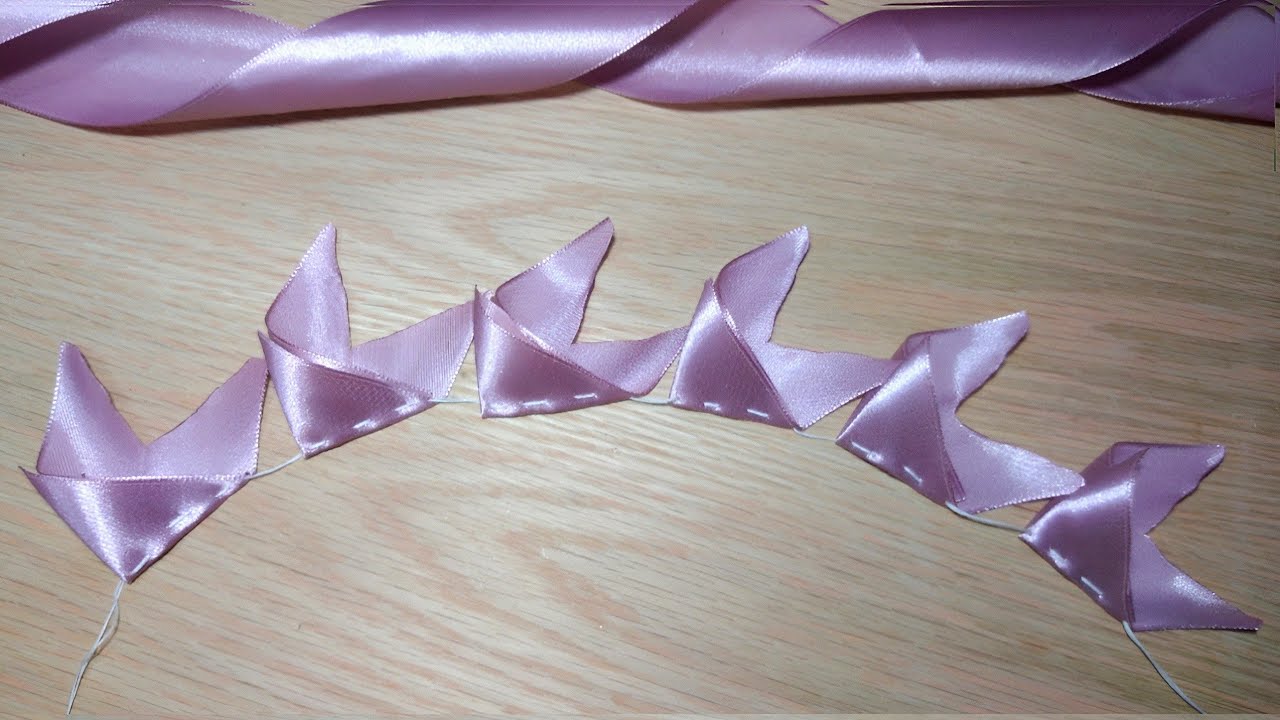 Ribbon Flowers - How to Make Ribbon Flowers - Amazing Satin Ribbon ...
