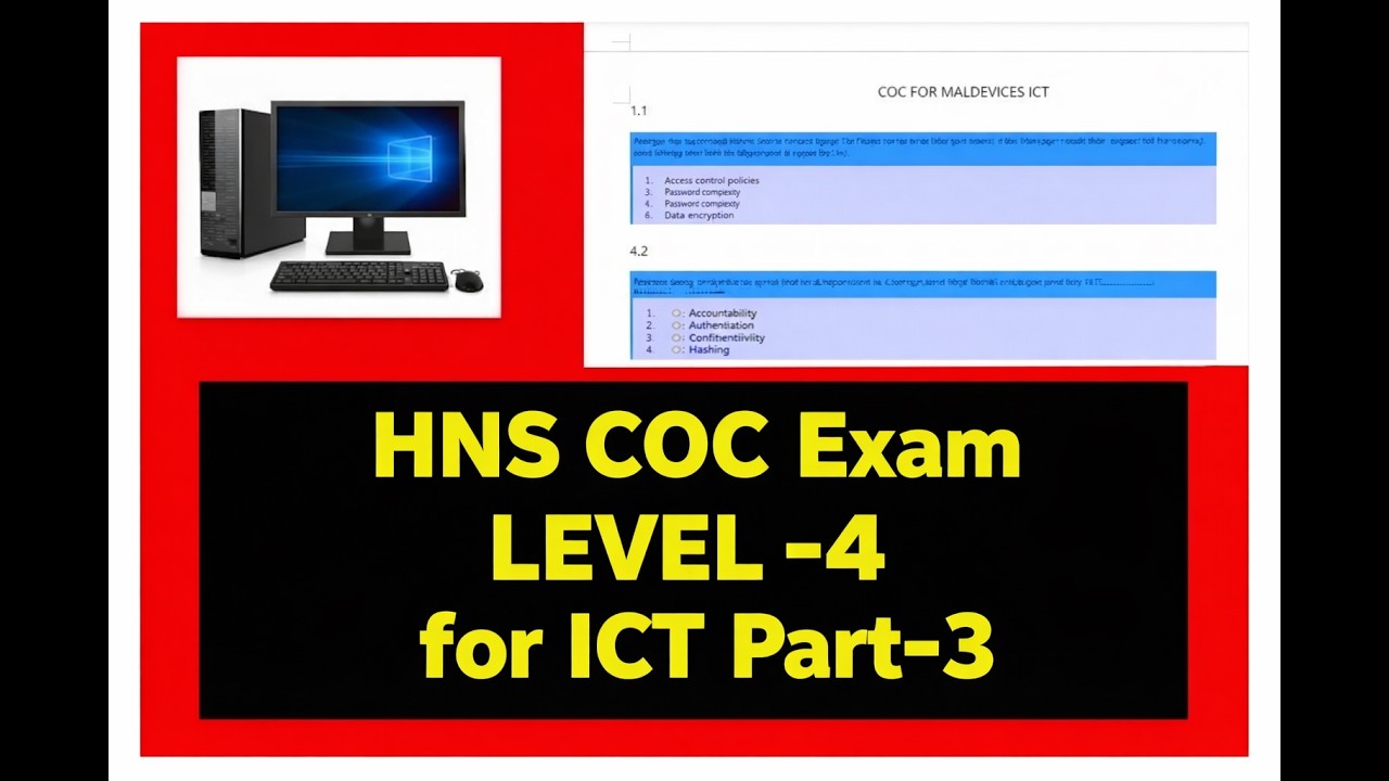 CT COC HNS Level 4 Exam Questions & Answers | ክፍል 3 Part-3 - YouTube
