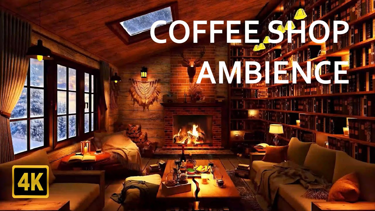 Coffee Shop Ambience ☕️ Coffee Shop Music Ambience for Sleep, Relax ...