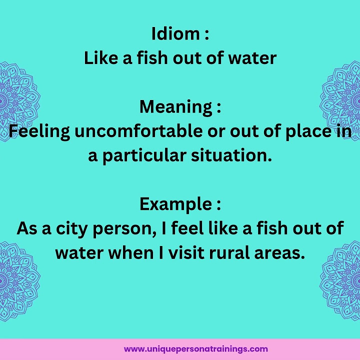 Like a fish out of water | what does it mean | English idioms #english ...