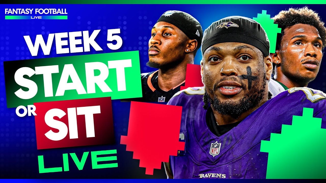 WIN YOUR WEEK! 🚨 Fantasy Football LIVE Week 5: Start/Sit & Bold ...