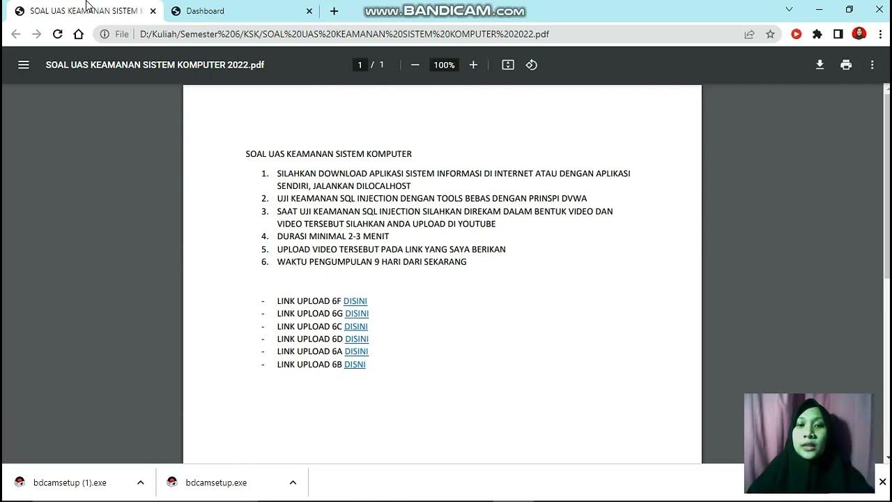 UAS KSK SQL INJECTION MENGGUNAKAN PRINSIP SQLMAP | 19631017 | Regina Mudawamah - YouTube