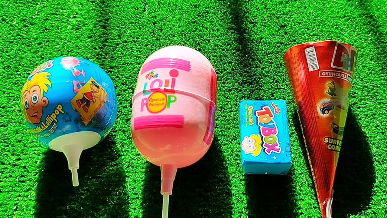 Satisfying Video Unpacking Lollipops TOYBOX Candy ASMR 10 1 - YouTube