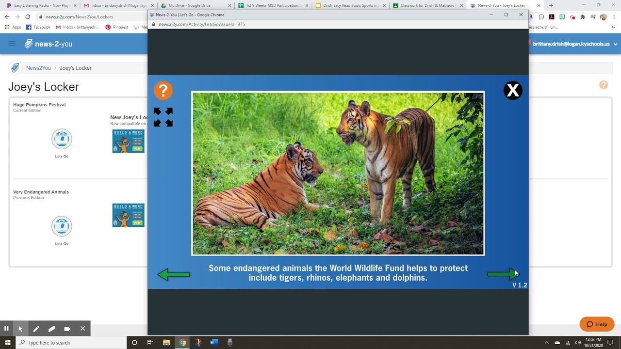 N2Y Extension Activity + Let's Go! Very Endangered Animals - YouTube