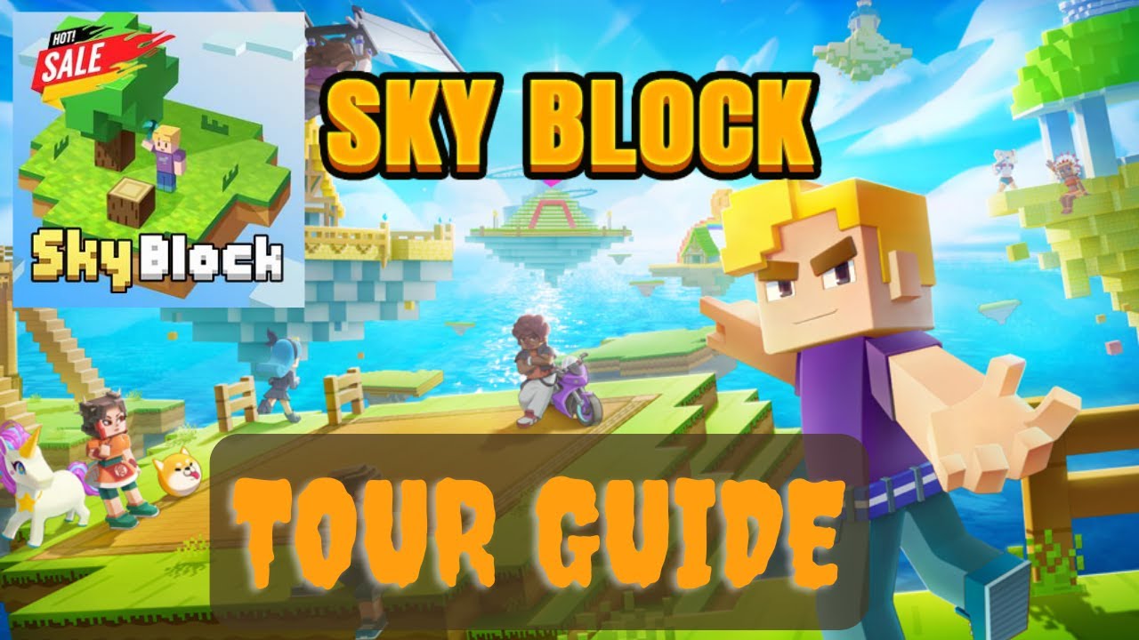 Tour Guiding My Blockman Go Skyblock - YouTube