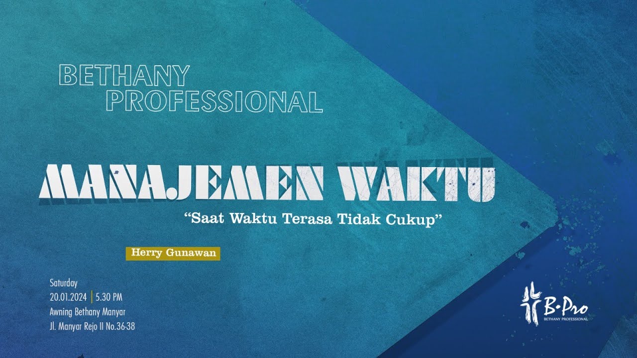 MANAJEMEN WAKTU | Bersama Herry Gunawan | Sabtu, 20 Januari 2024 - YouTube
