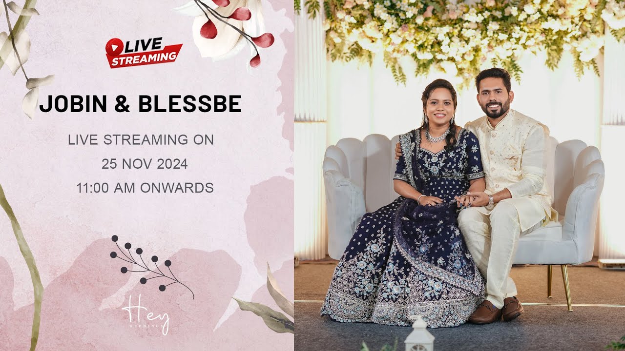 JOBIN & BLESSBE | WEDDING Ceremony | Live Streaming On 25 NOV 2024 ...