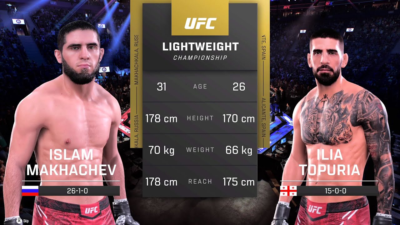 Islam Makhachev vs Ilia Topuria Full Fight - UFC 5 Fight Of The Night ...
