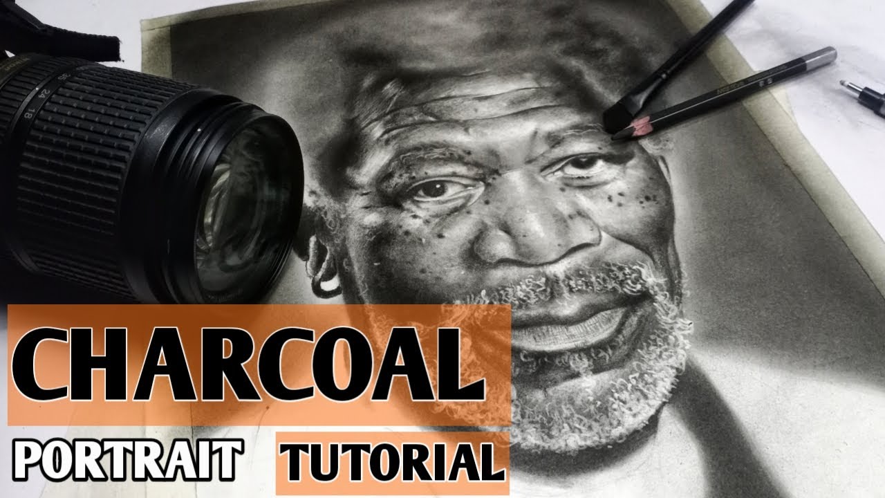 CHARCOAL PORTRAIT | CHARCOAL PORTRAIT TUTORIAL | CHARCOAL DRAWING FOR ...