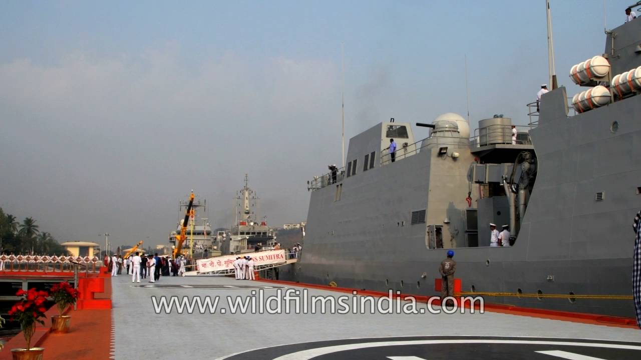 Indian Naval officers at INS Sumitra, the presidential yacht of India ...