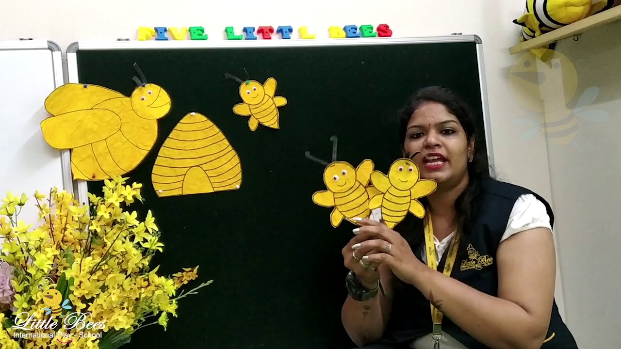 Five little bees | Rhymes | Little Bees International Play School - YouTube