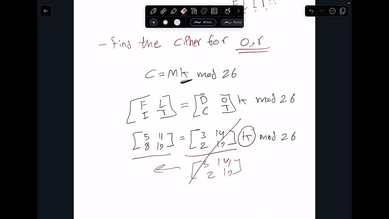 Autokey and Hill cipher - YouTube