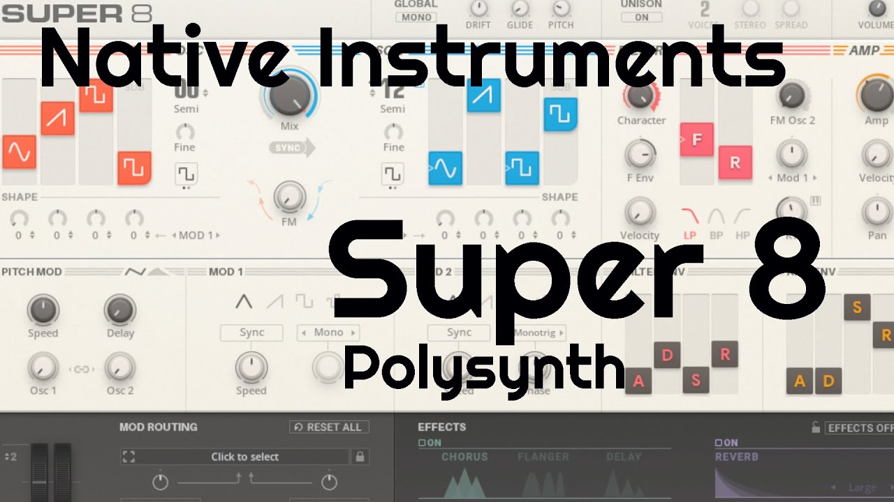 Super 8 Polysynth by Native Instruments (No Talking) - YouTube