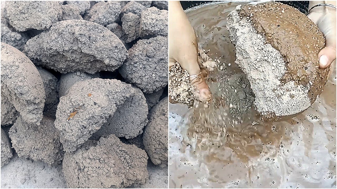 Asmr: Dusty Crunchy Chunks of Mud Crushing & Yellow Gritts Crumbles ...