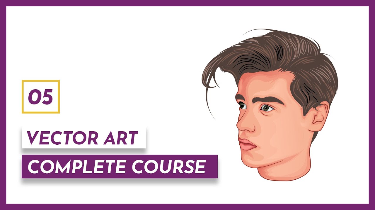 Vector Face Illustrator Tutorial - Vector Art Course - Portrait ...