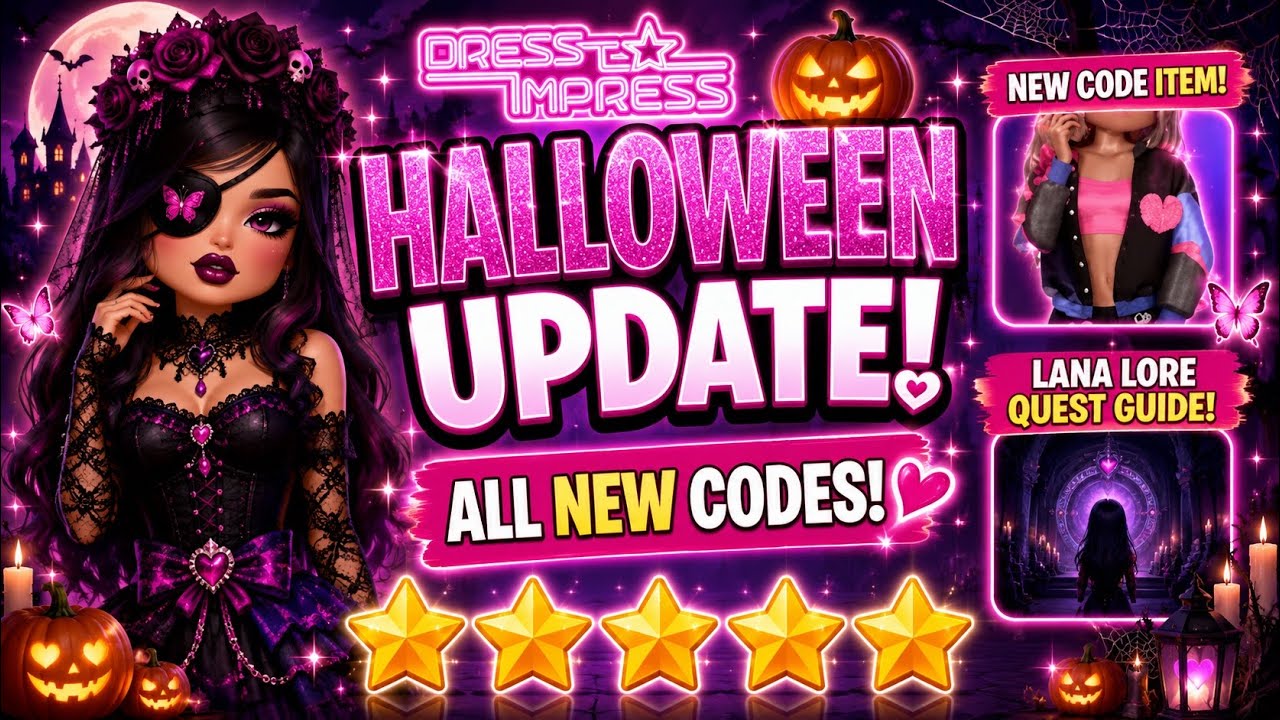 Dress To Impress Halloween Update, NEW CODE ITEM and Lana Lore Quest ...