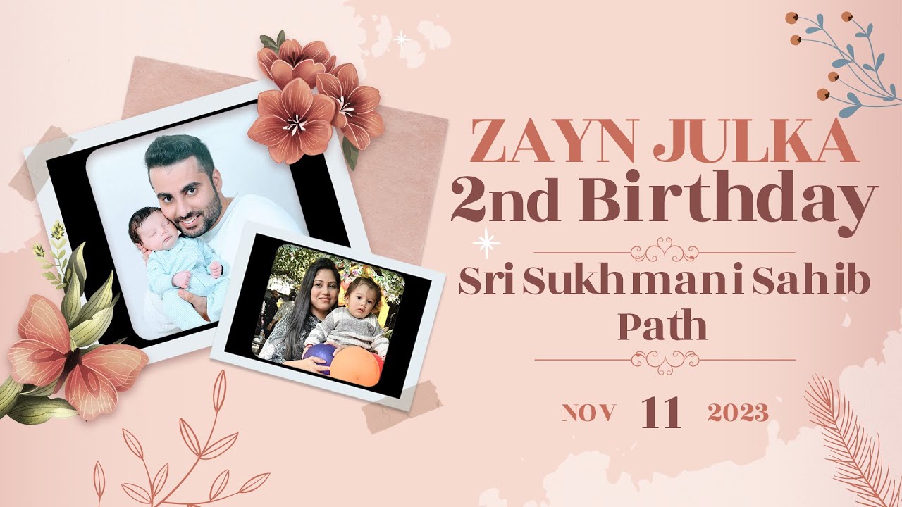 Zayn Julka 2nd Birthday Celebration | Path Sri Sukhmani Sahib | Patiala ...