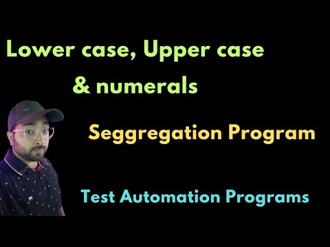 Seggregate characters and numerals | Test Automation Interview Program ...