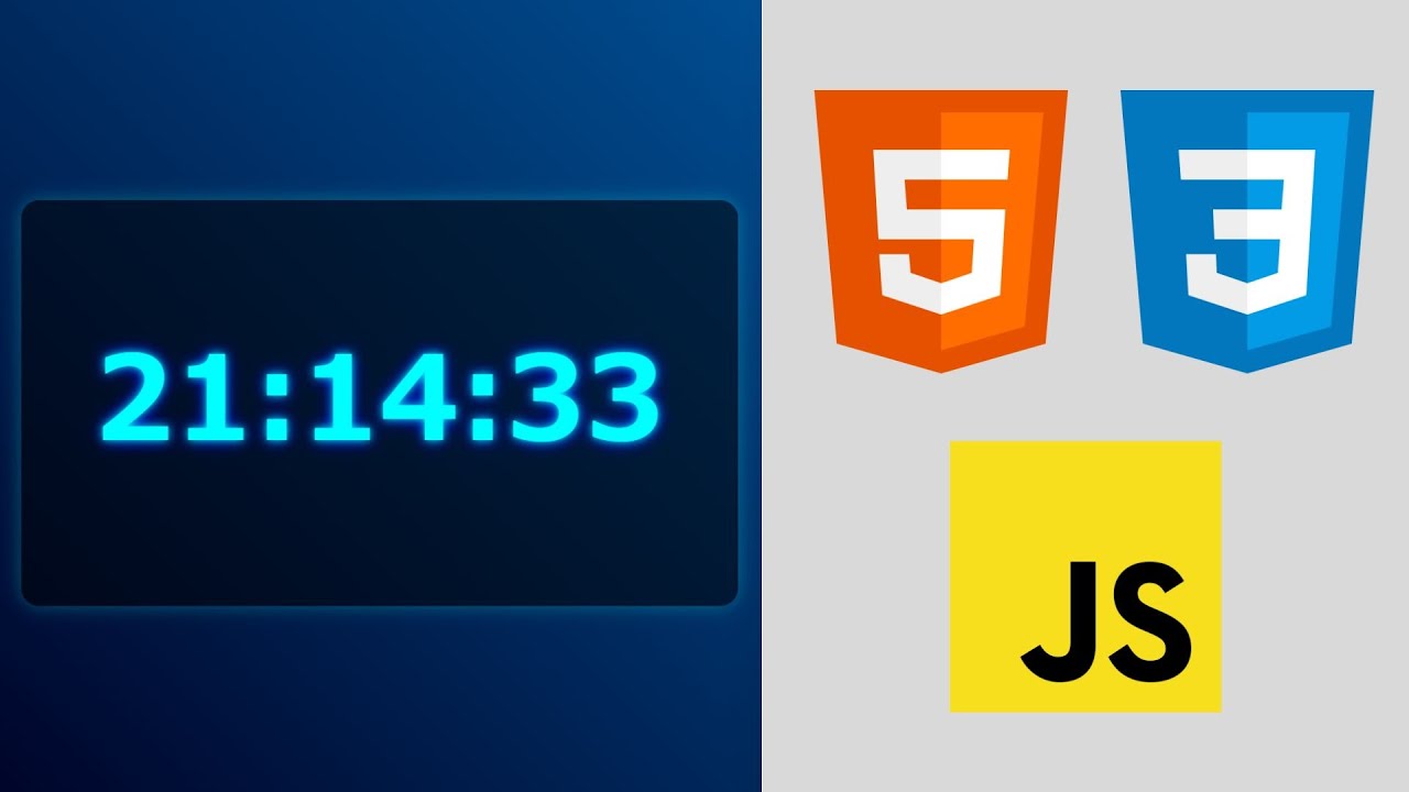 ⏰【htmlcssjavascript】 Digital Clock Html Css Javascript Coding