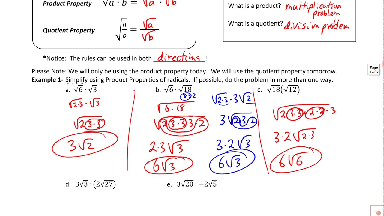 3 14 Multiplying And Dividing Square Roots YouTube 3-14-multiplying-and-dividing-square-roots-youtube