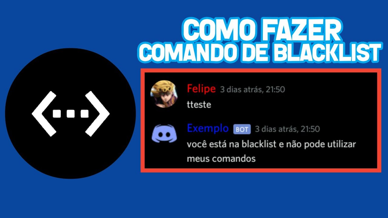 COMO FAZER COMANDO DE BLACKLIST | Bot Designer For Discord #13 - YouTube