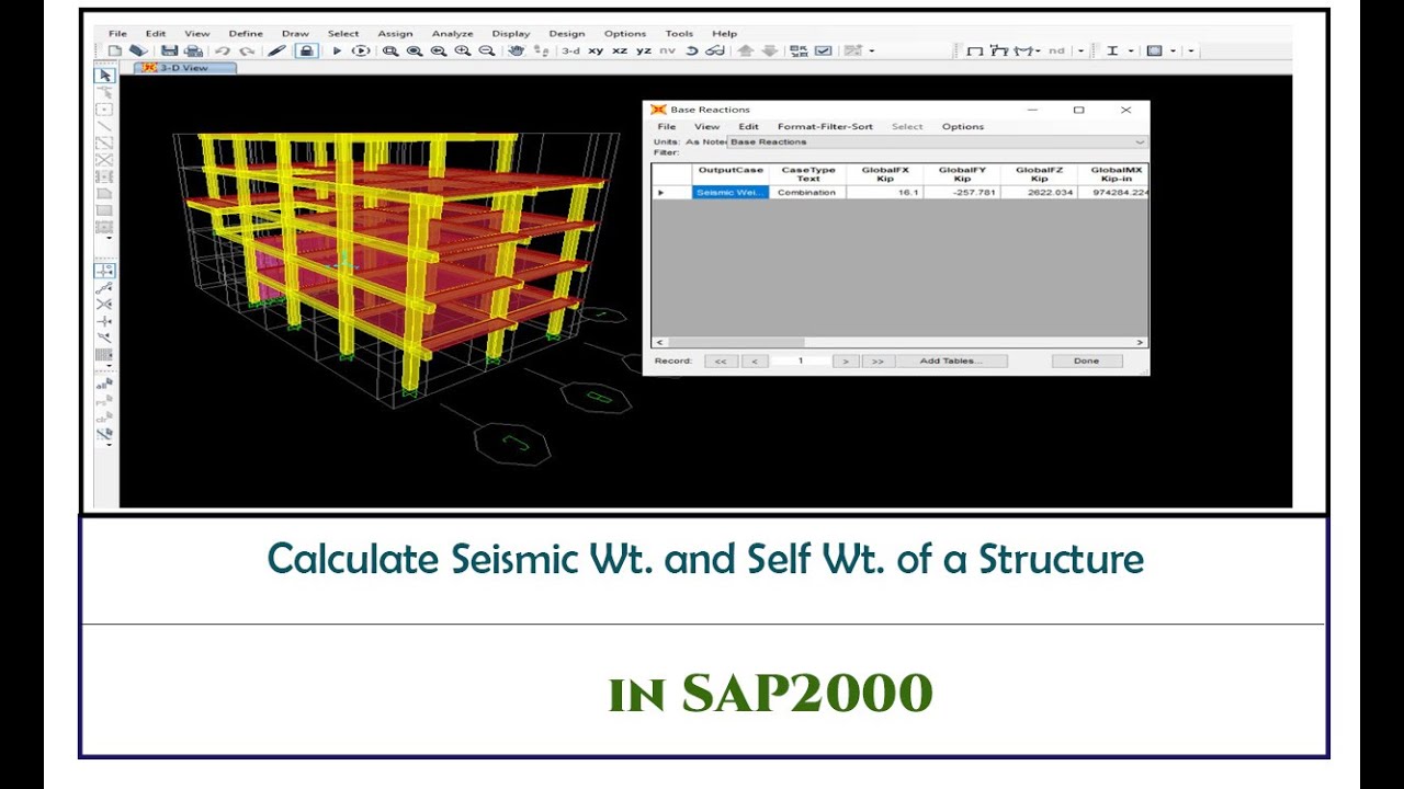 How to Calculate Seismic Weight and Self Weight of a Building in ...
