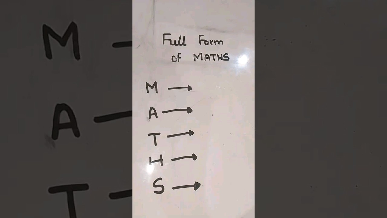 Full form of maths #viral #math #fullform - YouTube