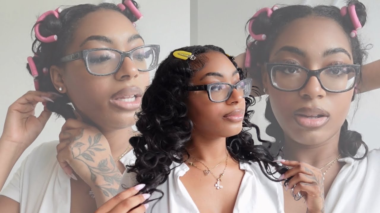 Cute Curly Clip Hairstyle Using Flexi Rods | STEP BY STEP - YouTube