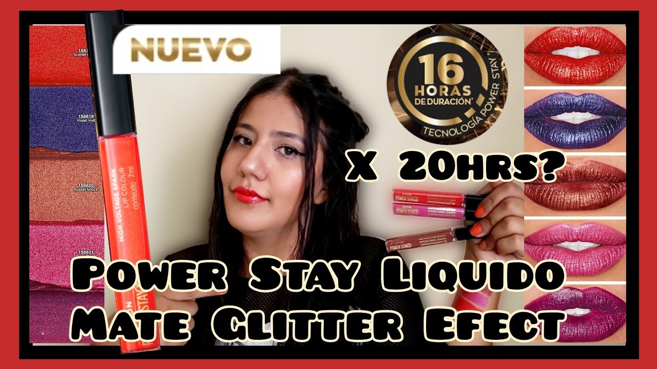 Labiales Power Stay Matte Glitter Efect. 🔥A PRUEBA DE FUEGO TODO EL DÍA ...